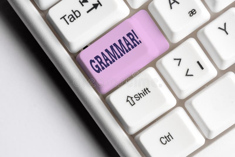 Word Writing Text Grammar. Business Concept for Whole System Structure ...