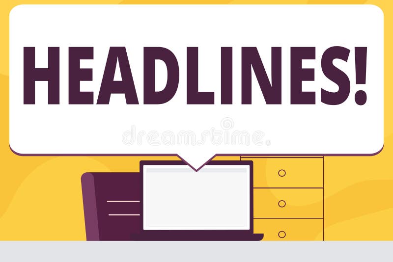 Word Writing Text Headlines. Business Concept for Heading at the Top of ...