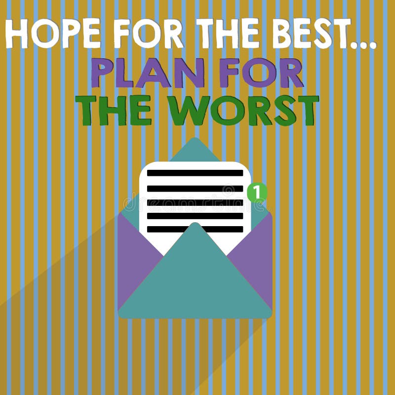 Word Writing Text Hope for the Best...Plan for the Worst Stock ...
