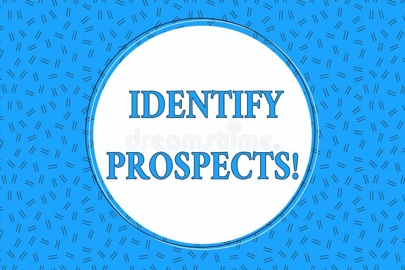 Identify Prospects is Shown Using the Text Stock Illustration ...