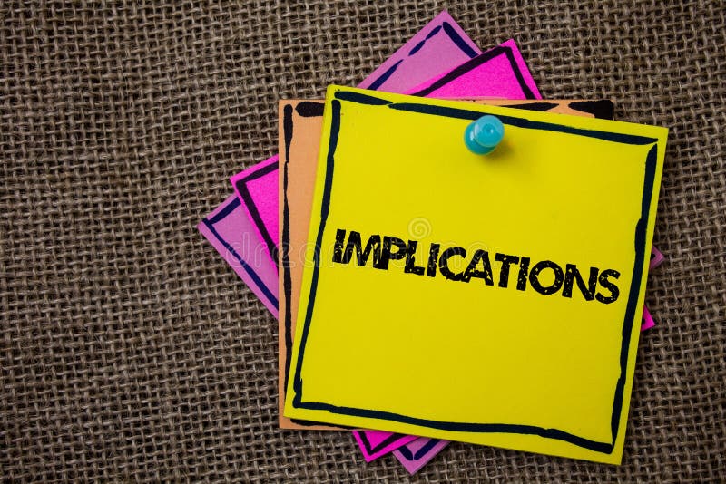 Word Writing Text Implications. Business Concept for Conclusion State ... Word Writing Text Implications. Business Concept for Conclusion State ...
