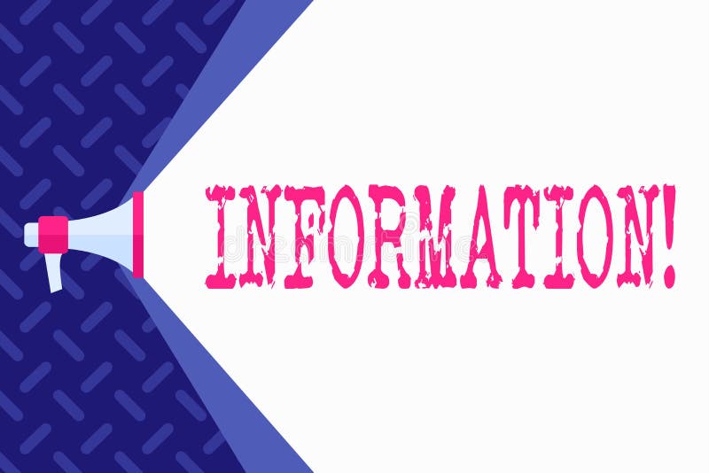 Word Writing Text Information. Business Concept for Facts Learned about ...