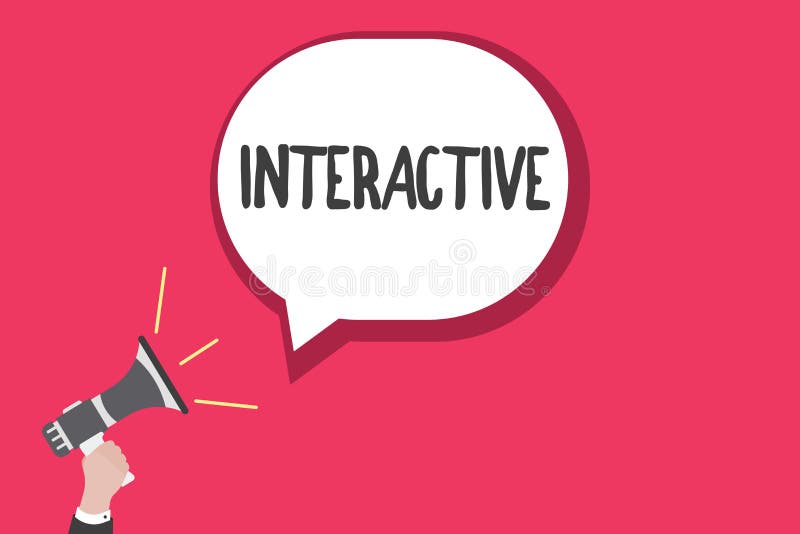 Word Writing Text Interactive. Business Concept for Involving ...