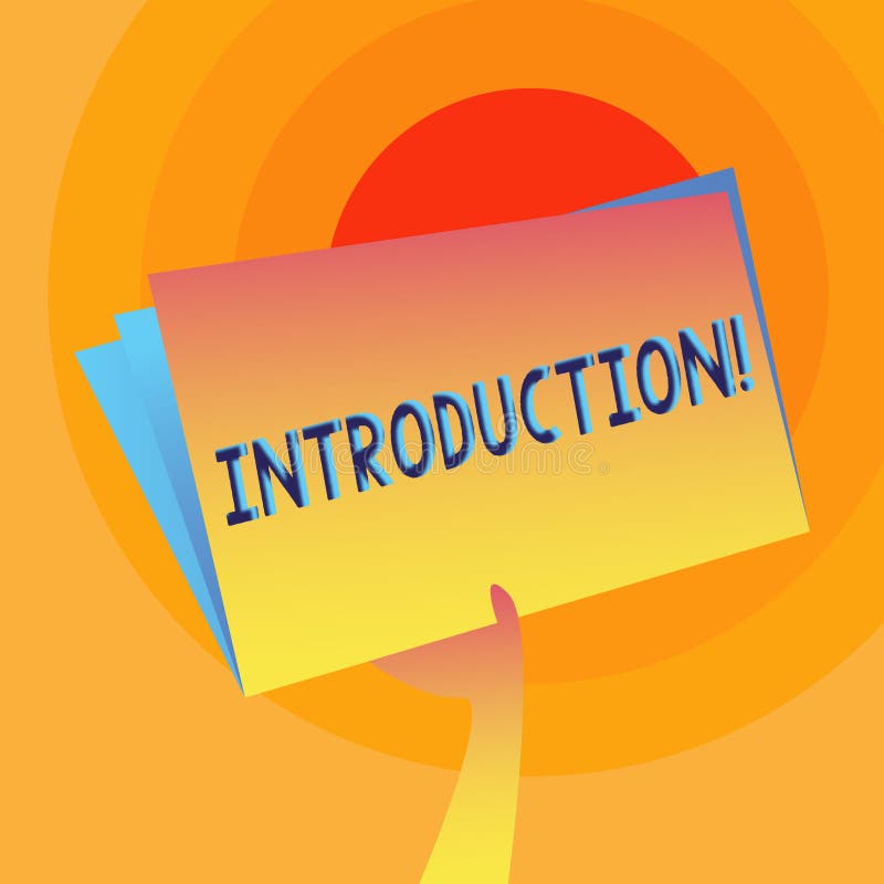 Introduction word with man stock illustration. Illustration of ...