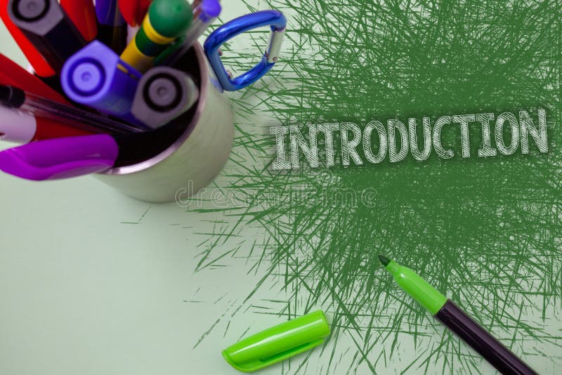 Word Writing Text Introduction. Business Concept for First Part of a ...