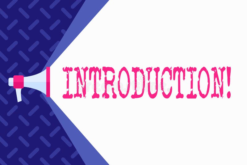 Word Writing Text Introduction. Business Concept for First Part of a ...