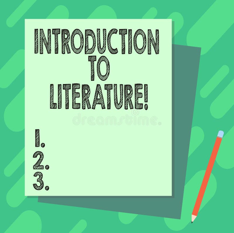 Word Writing Text Introduction To Literature. Business Concept for ...