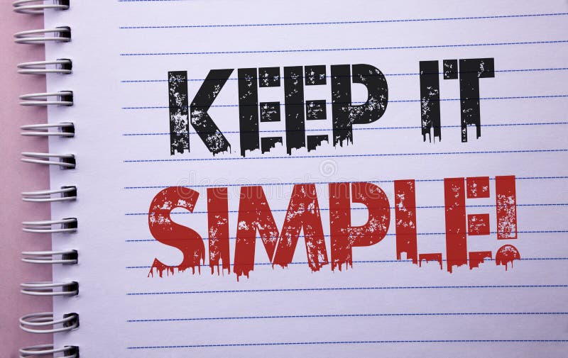 Word Writing Text Keep it Simple Motivational Call. Business Concept ...