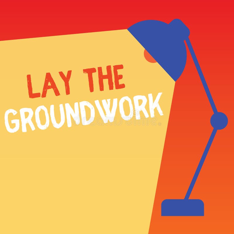 Word Writing Text Lay the Groundwork. Business Concept for Preparing ...