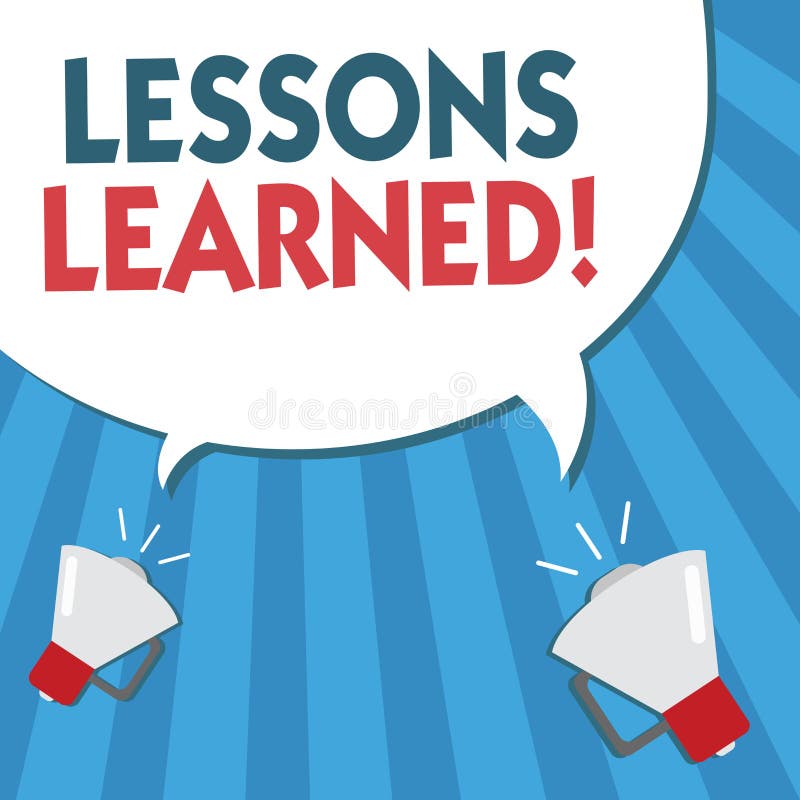 Word Writing Text Lessons Learned. Business Concept for Information ...
