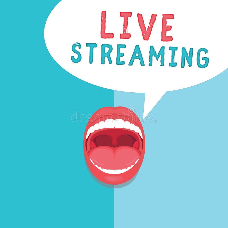 Word Writing Text Live Streaming. Business Concept for Transmit Live ...