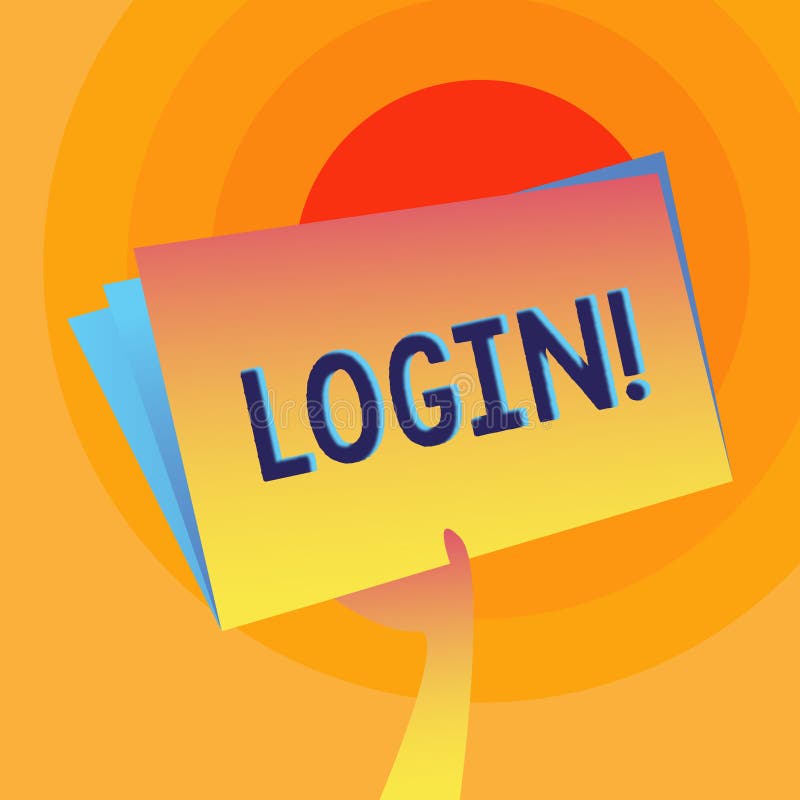 Word Writing Text Login. Business Concept for Act of Entering into a ...