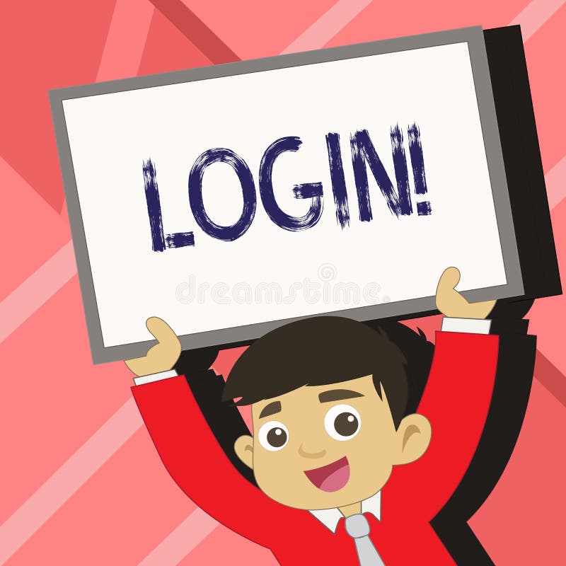 Word Writing Text Login. Business Concept for Act of Entering into a ...