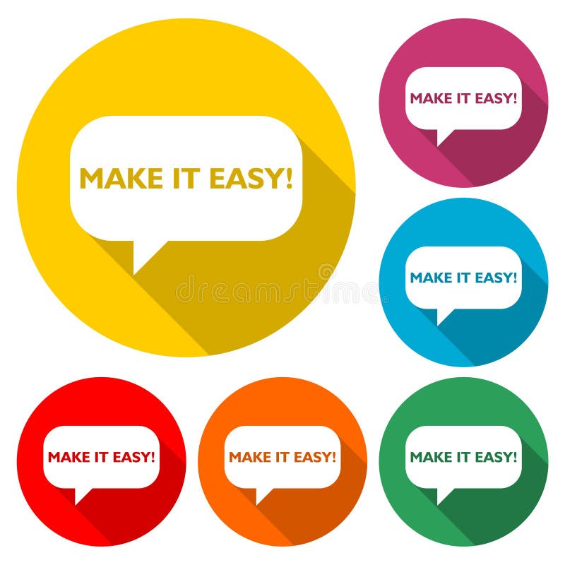 Make it Easy Concept Icon with Shadow Stock Vector - Illustration of ...