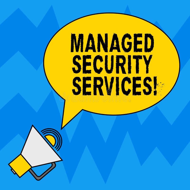 Word Writing Text Managed Security Services. Business Concept for ...
