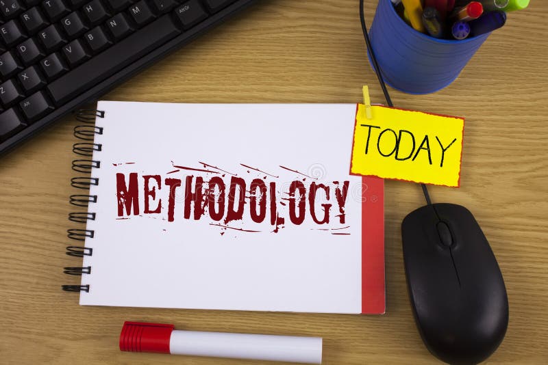 Methodology-writing the Text in the Research Notebook. Stock Photo ...