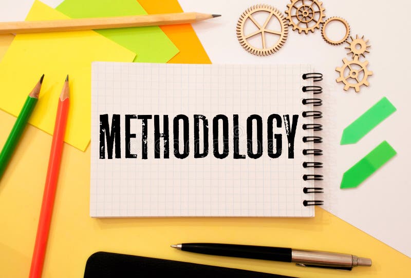 Methodology-writing the Text in the Research Notebook. Stock Photo ...