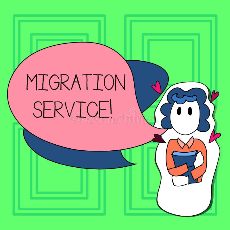 Word Writing Text Migration Service. Business Concept for Shift ...