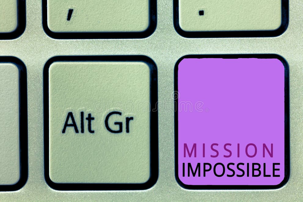Word Writing Text Mission Impossible. Business Concept for Difficult ...