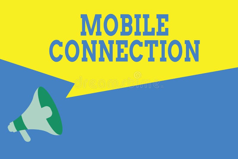 Word Writing Text Mobile Connection. Business Concept for Secure ...
