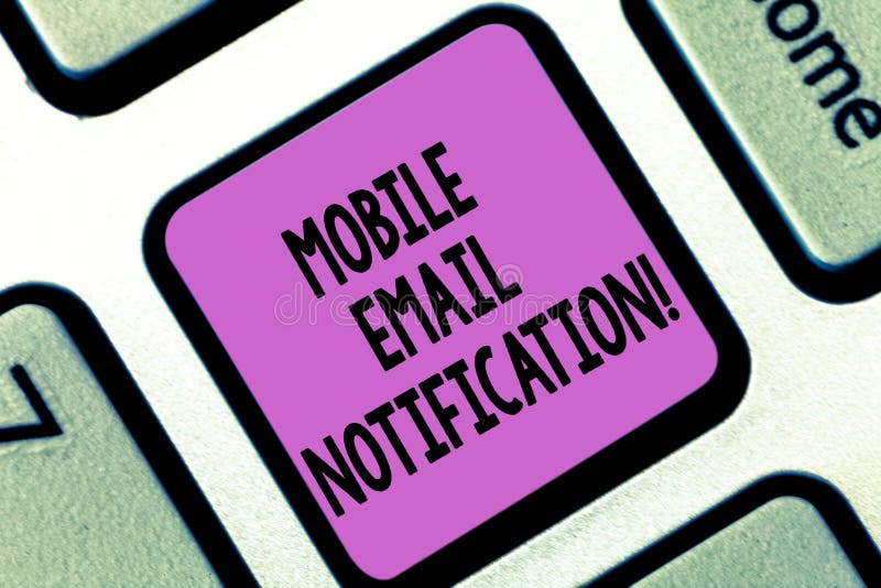 Word Writing Text Mobile Email Notification. Business Concept for Email ...