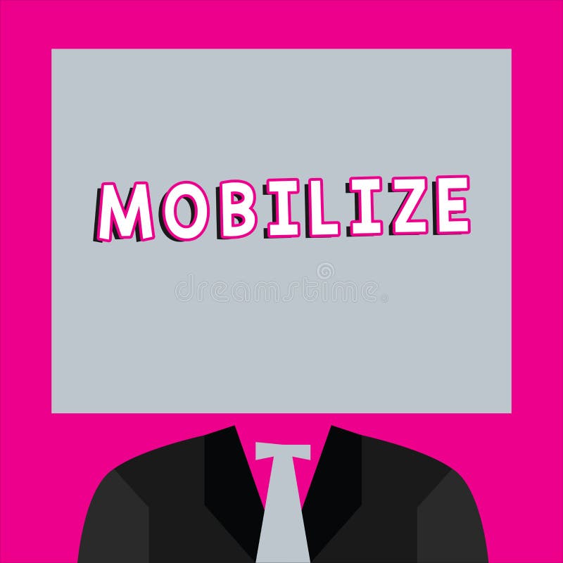 Word Writing Text Mobilize. Business Concept for Make Something Movable ...