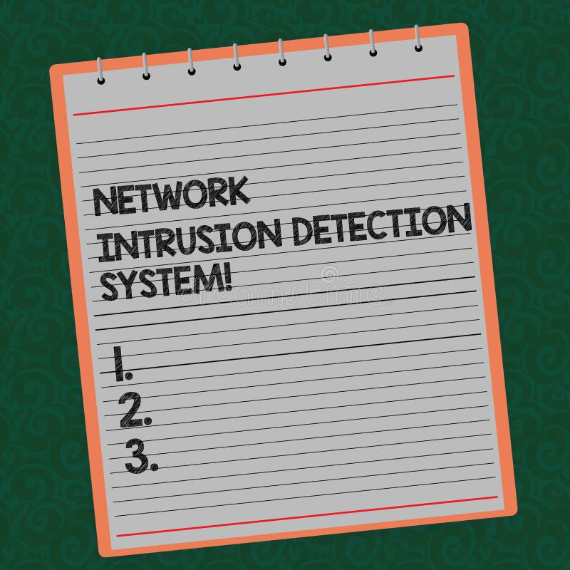 Word Writing Text Network Intrusion Detection System. Business Concept ...