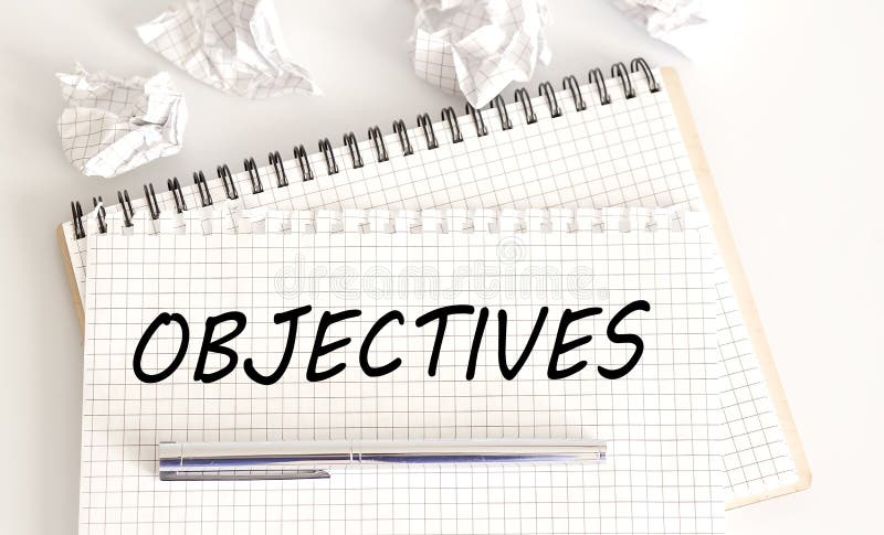 OBJECTIVES Word through Magnifying Glass on Keyboard on the Chart Stock ...