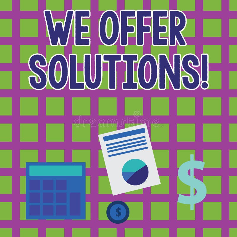 Word Writing Text we Offer Solutions. Business Concept for Way To Solve ...