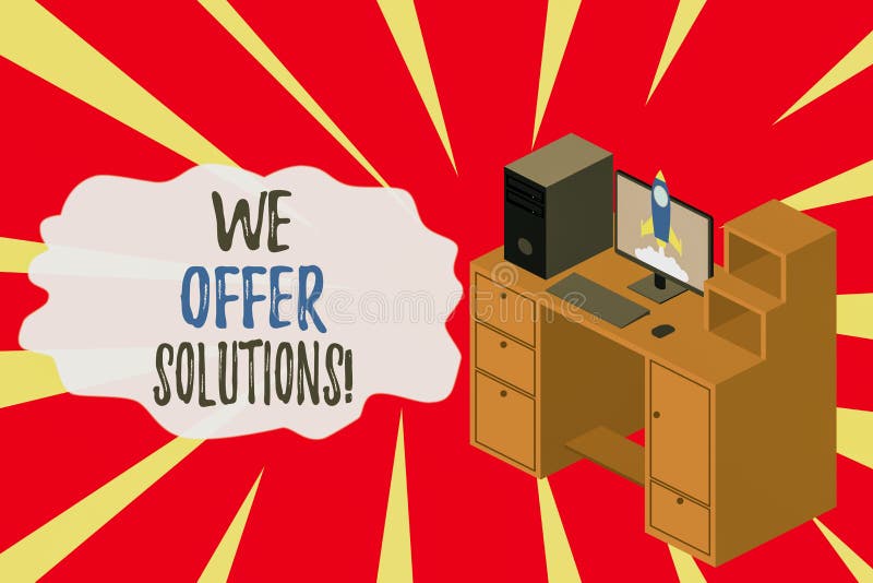 Word Writing Text we Offer Solutions. Business Concept for Way To Solve ...