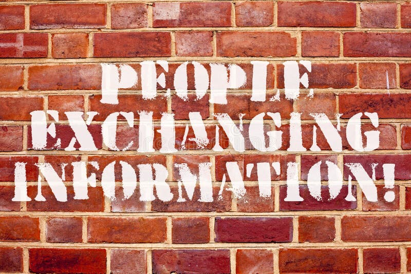 Word Writing Text People Exchanging Information. Business Concept for ...