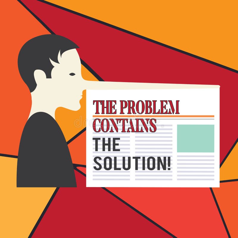 Word Writing Text the Problem Contains the Solution. Business Concept ...