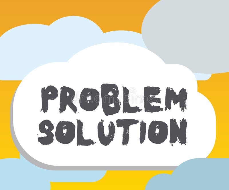 Word Writing Text Problem Solution Business Concept For Solving Consists Of Using Generic