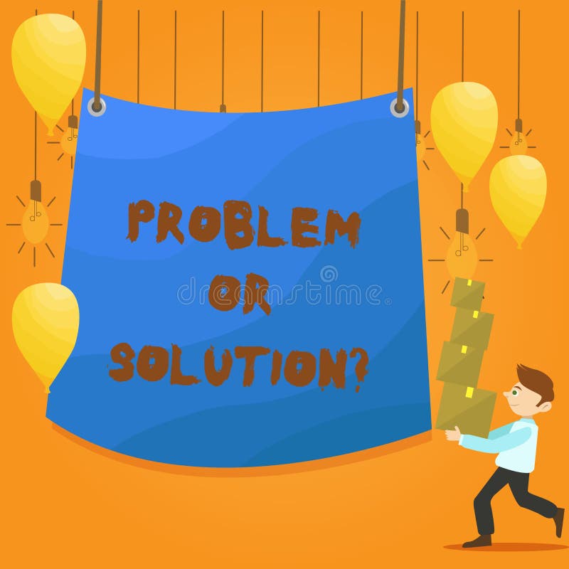 Word Writing Text Problem or Solutionquestion. Business Concept for ...