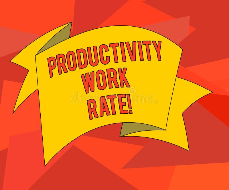 Word Writing Text Productivity Work Rate. Business Concept for ...