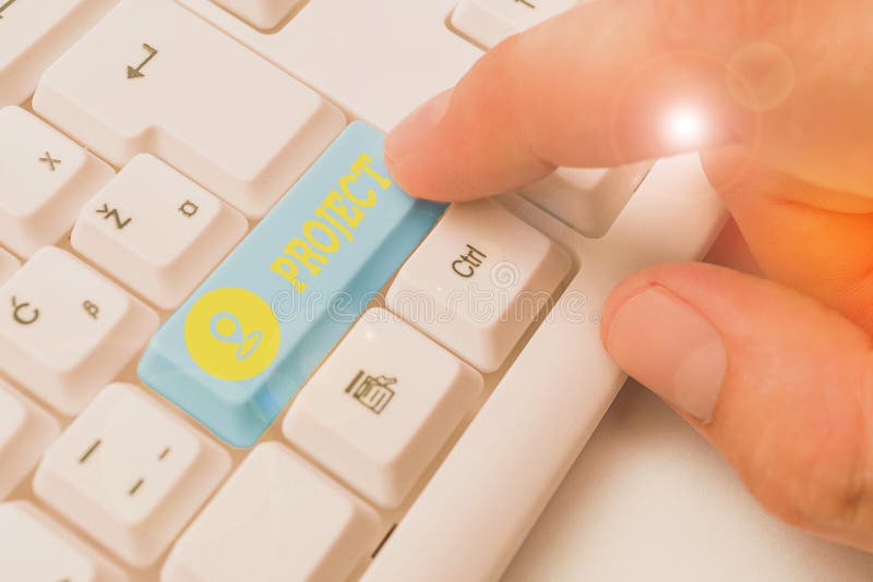 Word Writing Text Project. Business Concept for Planned Work Activity ...