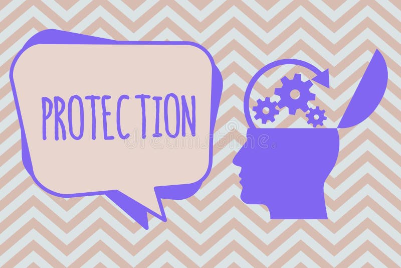 Word Writing Text Protection. Business Concept for State of Being ...