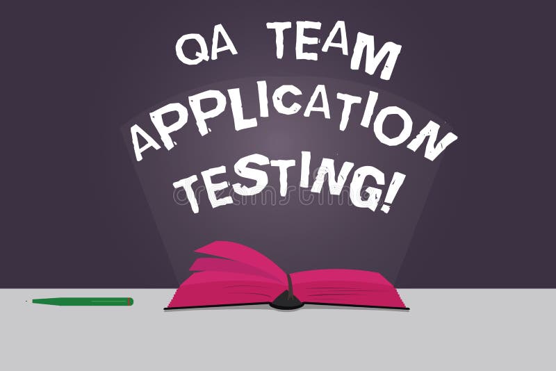 Word Writing Text Qa Team Application Testing Business Concept For
