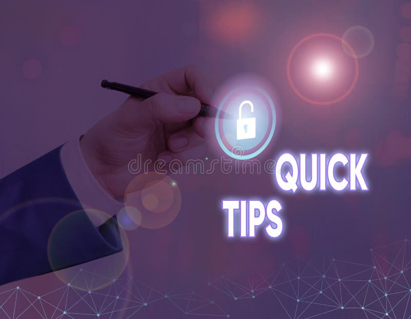 Word Writing Text Quick Tips. Business Concept for Small but ...