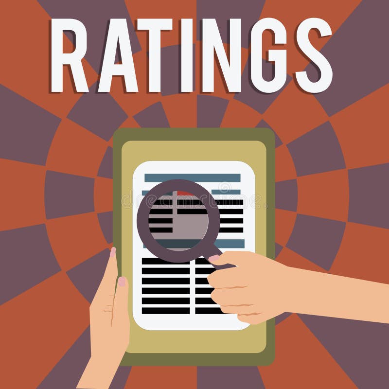 Word Writing Text Ratings. Business Concept for Classification Ranking ...