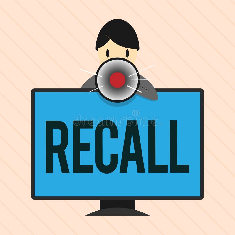 Word Writing Text Recall. Business Concept for Bring Fact Event or ...