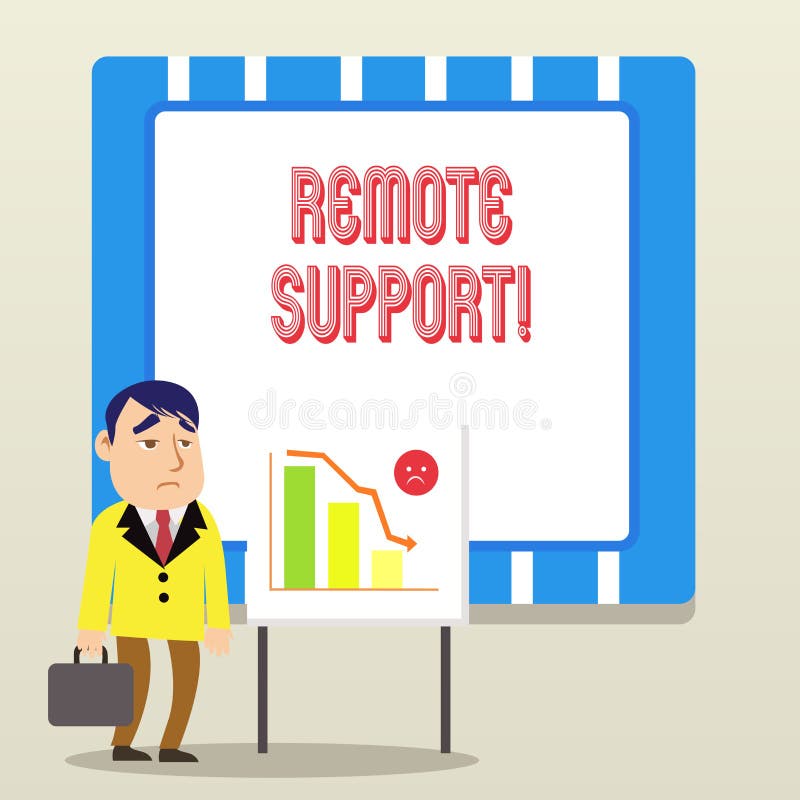 Word Writing Text Remote Support. Business Concept for Help Endusers To ...