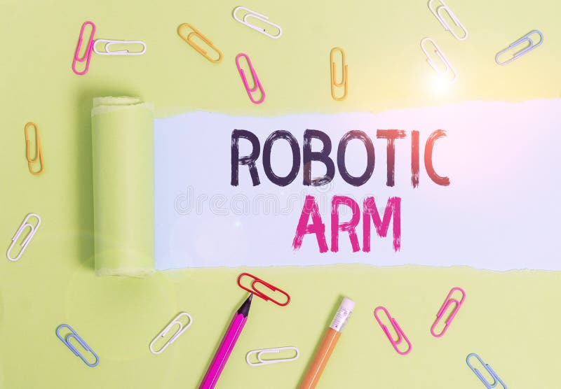 Word Writing Text Robotic Arm. Business Concept for Programmable ...