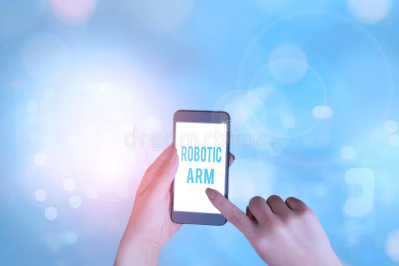 Word Writing Text Robotic Arm. Business Concept for Programmable ...