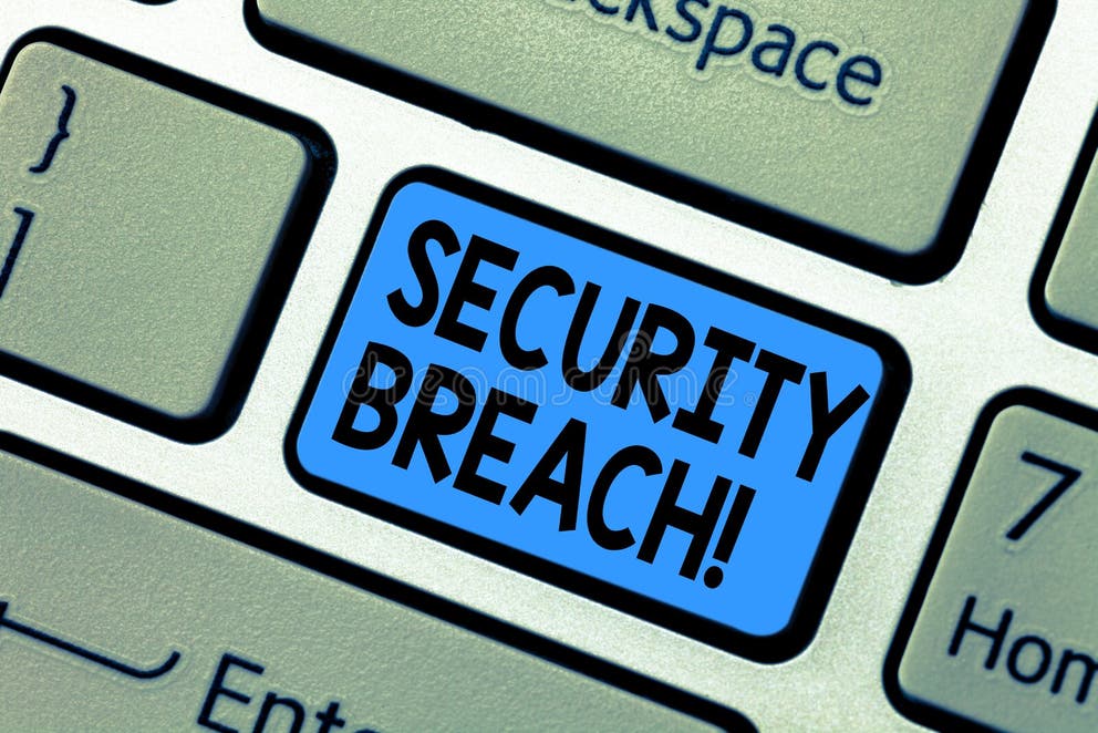 Word Writing Text Security Breach. Business Concept for Unauthorized ...