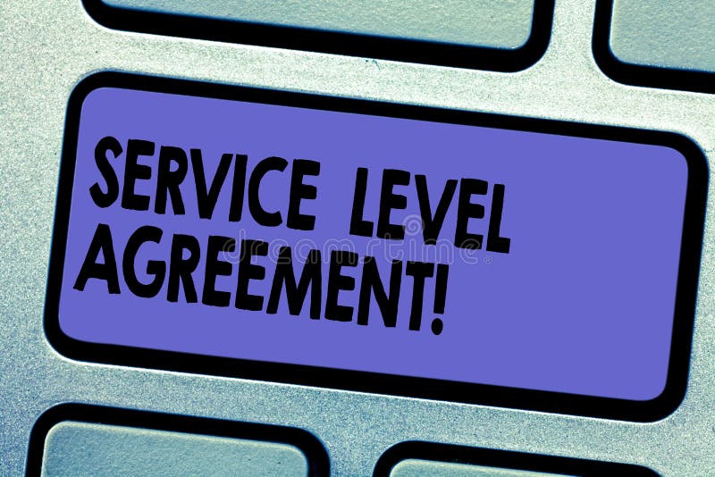 Word Writing Text Service Level Agreement. Business Concept for ...