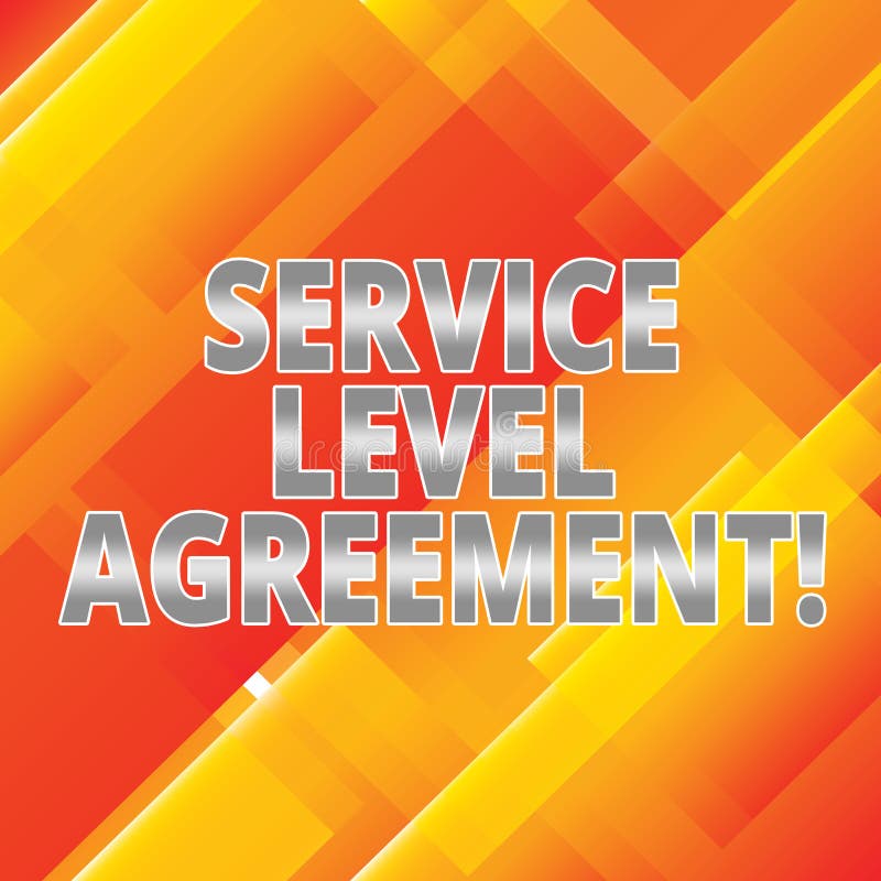 Word Writing Text Service Level Agreement. Business Concept for ...
