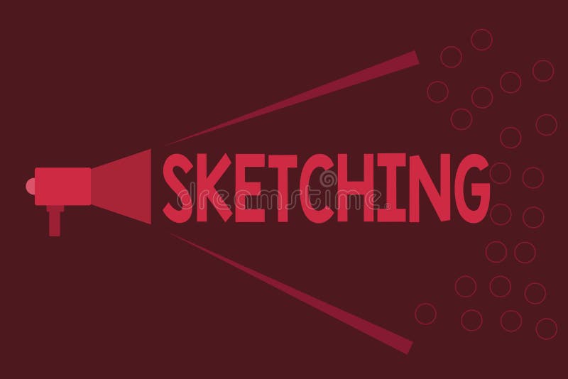 Word Writing Text Sketching. Business Concept for Making a Rough ...