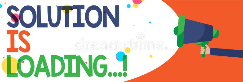 Solution is Loading - Vector Illustration Stock Vector - Illustration ...