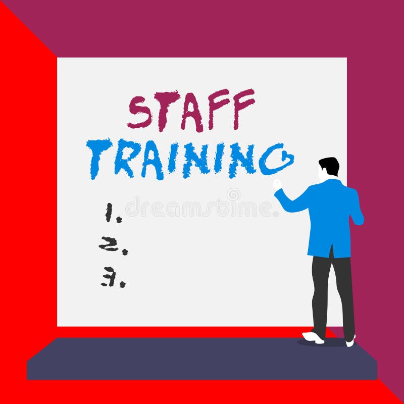 Word Writing Text Staff Training. Business Concept for Program that ...
